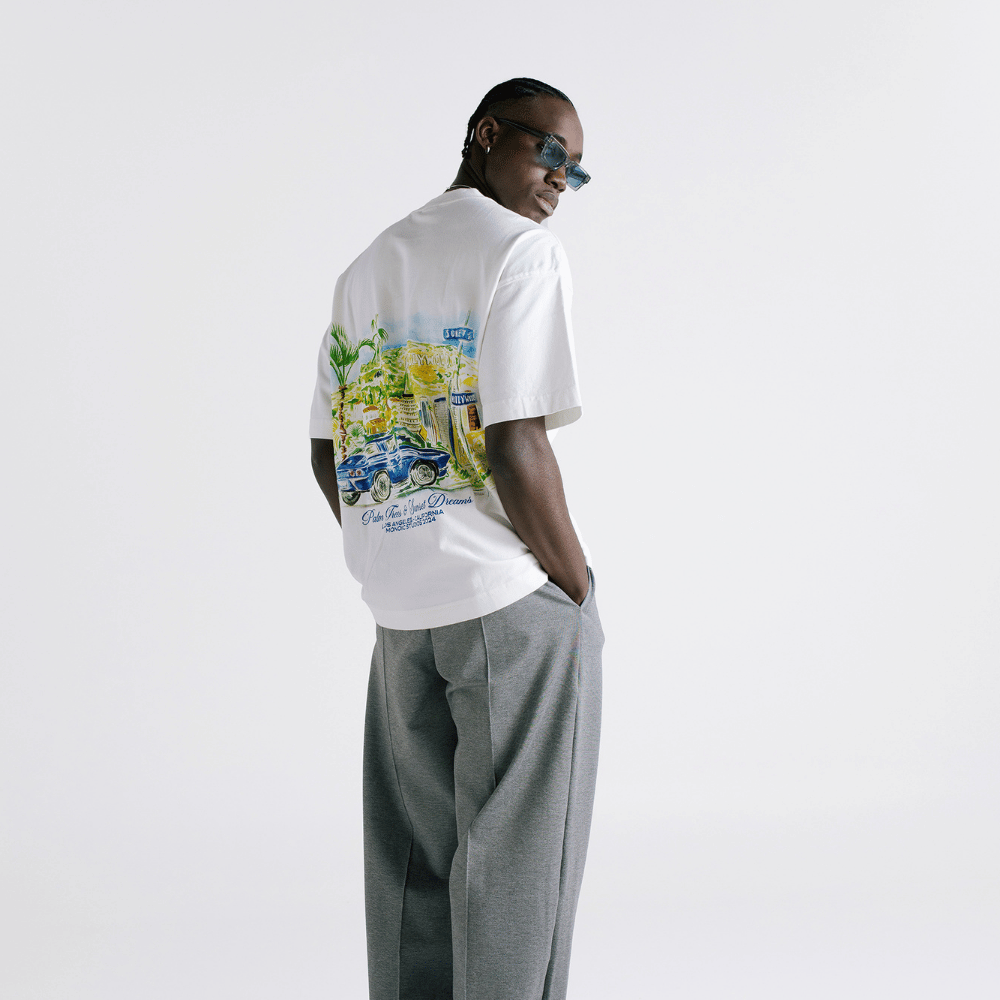 MONOIC SUNSET DREAMS LA HILLS CAMISETA EDICIÓN LIMITADA BOXY FIT BLANC – Libur