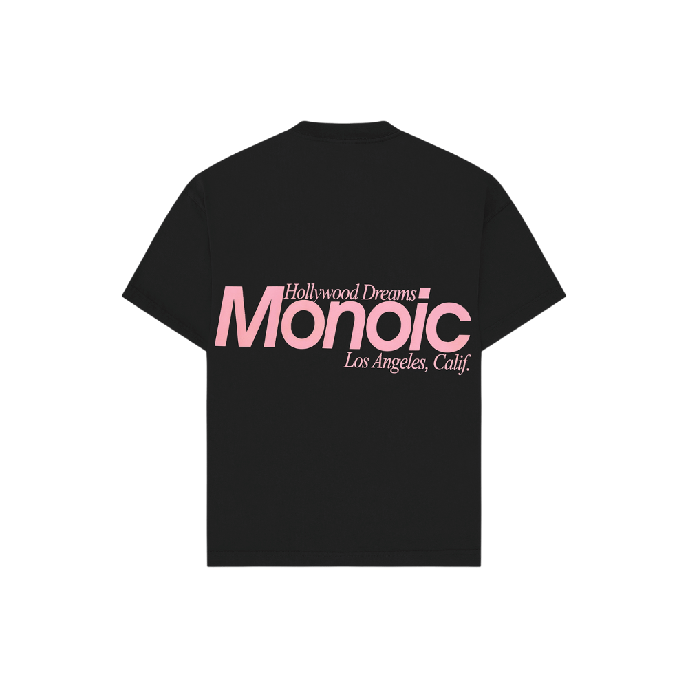 MONOIC SUNSET DREAMS HOLLYWOOD DREAMS CAMISETA BOXY FIT NEGRA – Libur